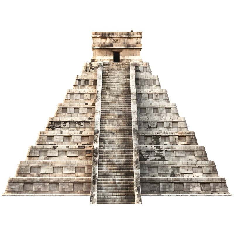 3D Rendering of a Egyptian Traditional Pyramids on Transparent ...