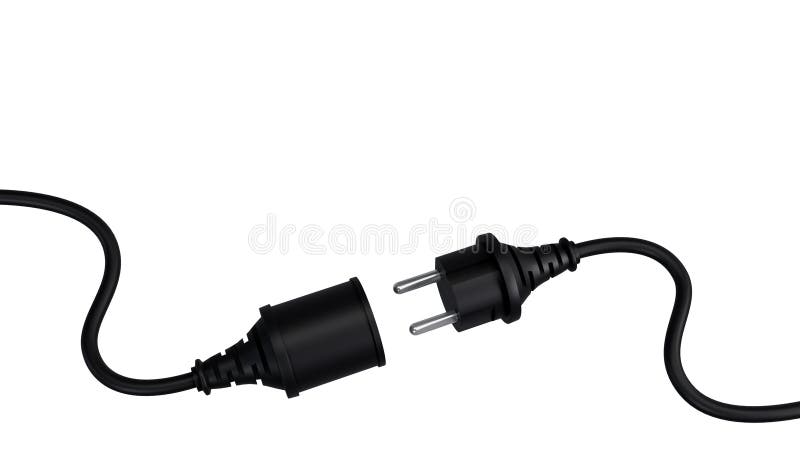 3d Rendering of the Electric Socket and Plug Disconnect, Circuit of ...