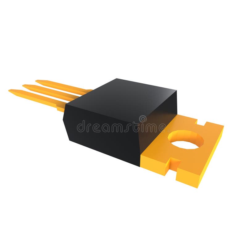 Electronic Component Isolated on White Background Stock Illustration ...