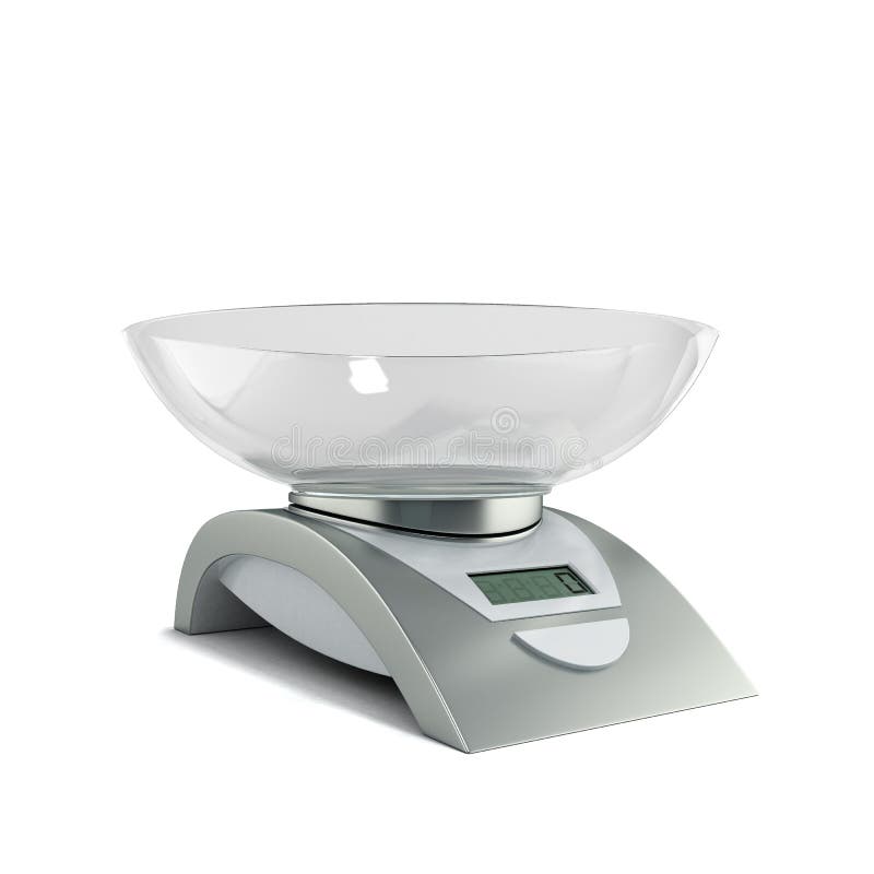 3d Rendering of Electronic Scales Isolated on a White Background Stock ...