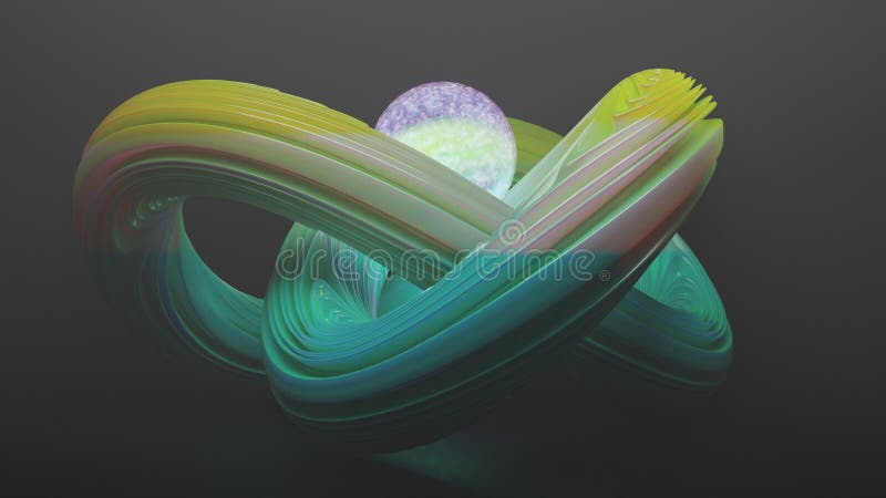 3d Rendering of an Elegant Node. the Torus is Curved Several Times with ...