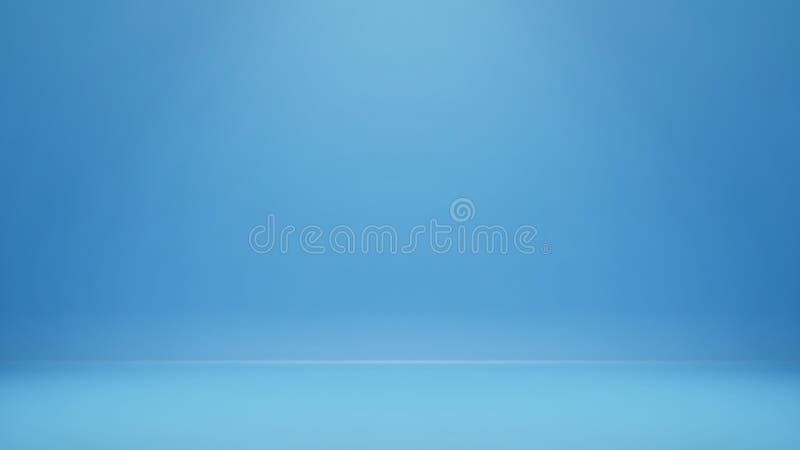 3d Rendering, Empty Blue Color Studio Room Background Stock ...