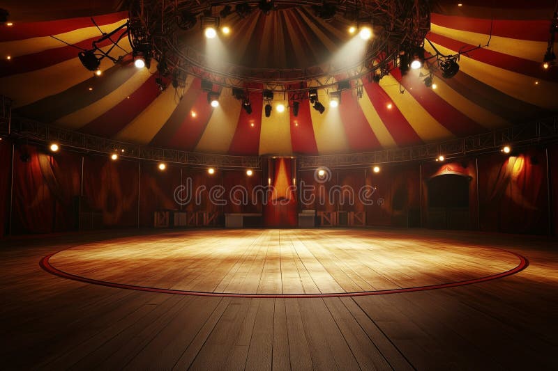 3D Rendering of an Empty Circus Big Top Stage Ai Photo Stock Illustration - Illustration of ...