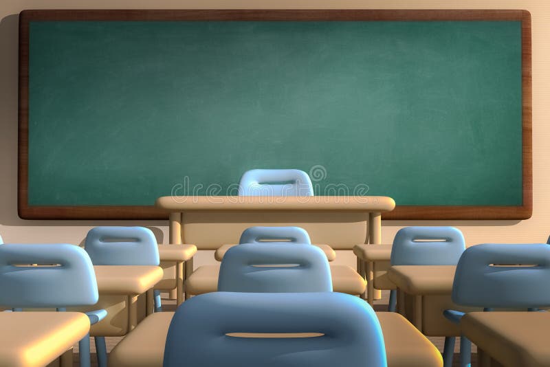 Empty class at school stock illustration. Illustration of elementary ...