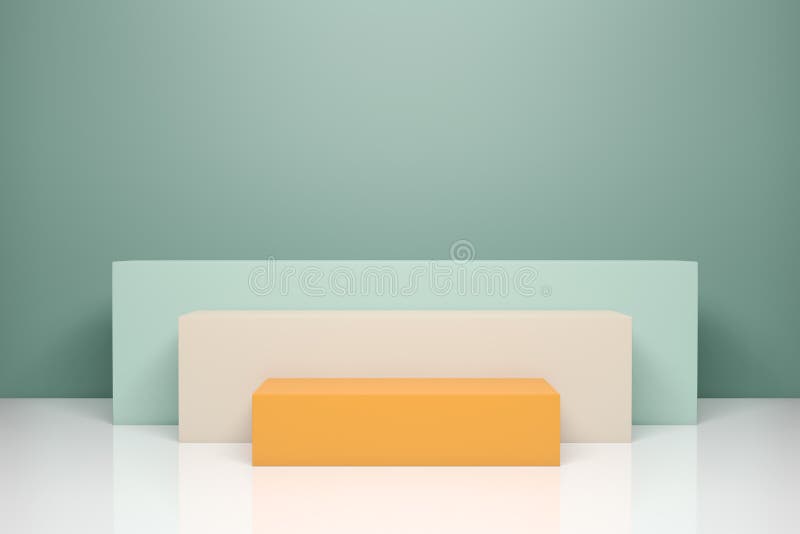 3D Rendering of Empty Display Stand Stock Illustration - Illustration ...