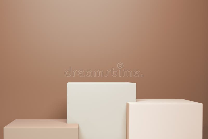3D Rendering of Empty Display Stand Stock Illustration - Illustration ...
