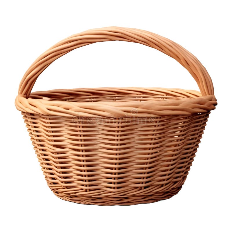 3D Rendering of a Empty Fruit Basket on Transparent Background - Ai ...