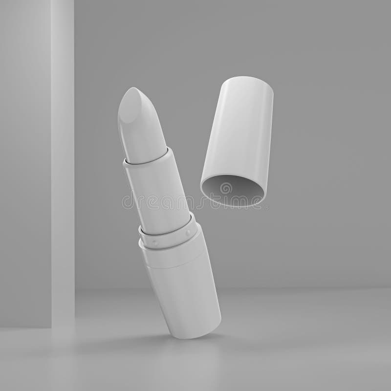 3D Rendering of Empty Lipstick Stock Illustration - Illustration of ...