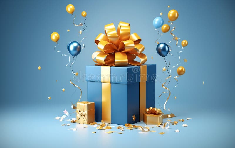 3D Rendering of an Empty Open Gift Box for Creative Presentations Stock ...