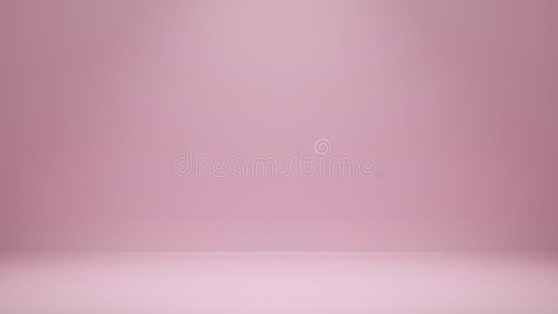 3d Rendering, Empty Pink Color Studio Room Background Stock ...