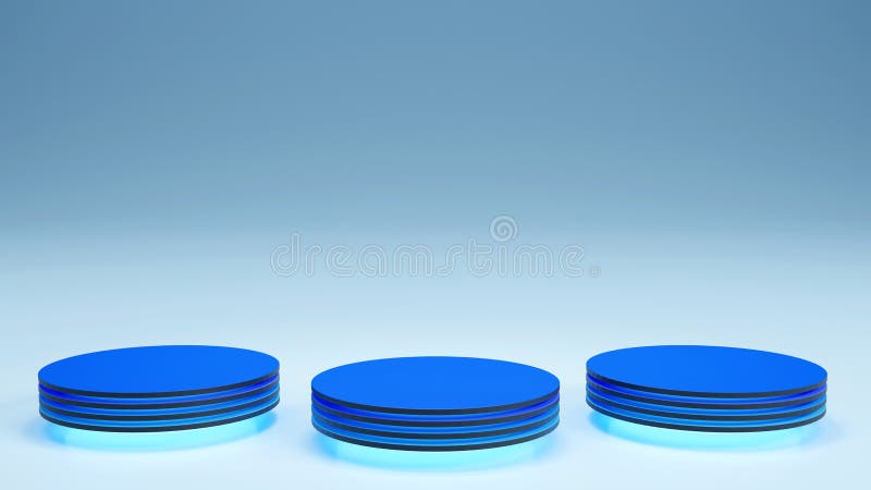 3D Rendering of Empty Product Display Podium on Color Background Stock ...