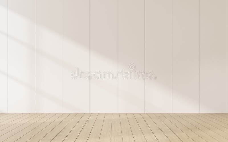3D Rendering of Empty Room with Shadow on Wall Stock Illustration ...