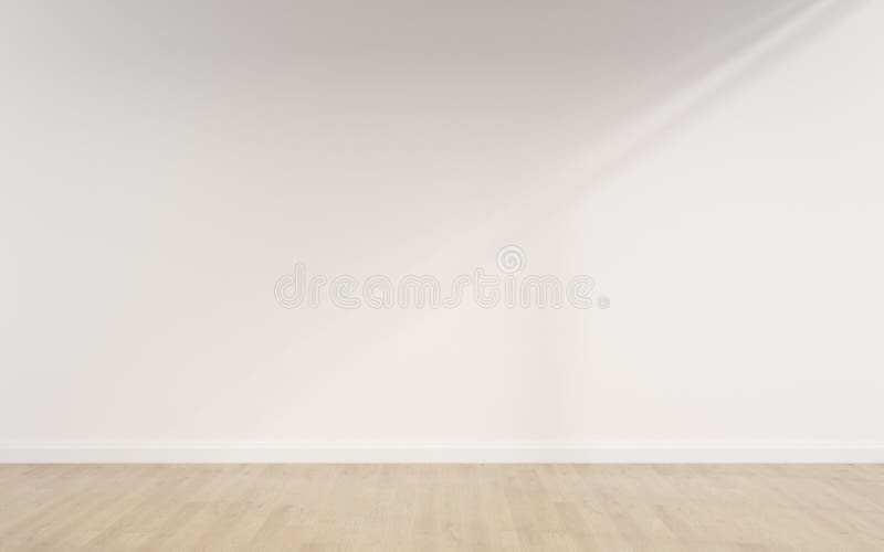 3D Rendering of Empty Room with Shadow on Wall Stock Illustration ...