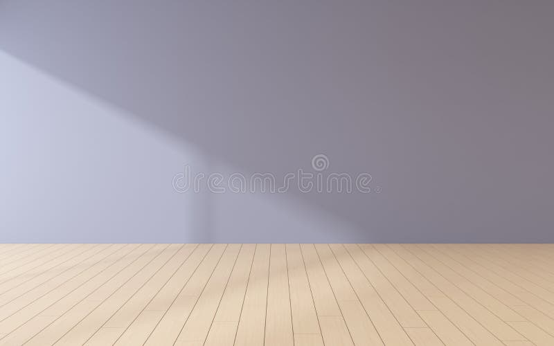 3D Rendering of Empty Room with Shadow on Wall Stock Illustration ...