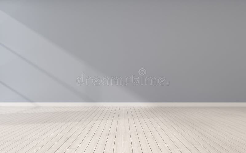 3D Rendering of Empty Room with Shadow on Wall Stock Illustration ...