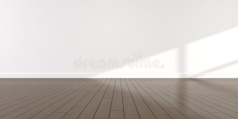3D Rendering of Empty Room with Shadow on Wall Stock Illustration ...