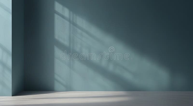 3d Rendering of Empty Room with Sunlight and Shadow on the Wall Stock ...