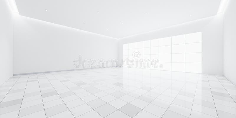 3d Rendering of Empty Room and Tile Floor for Background Stock ...