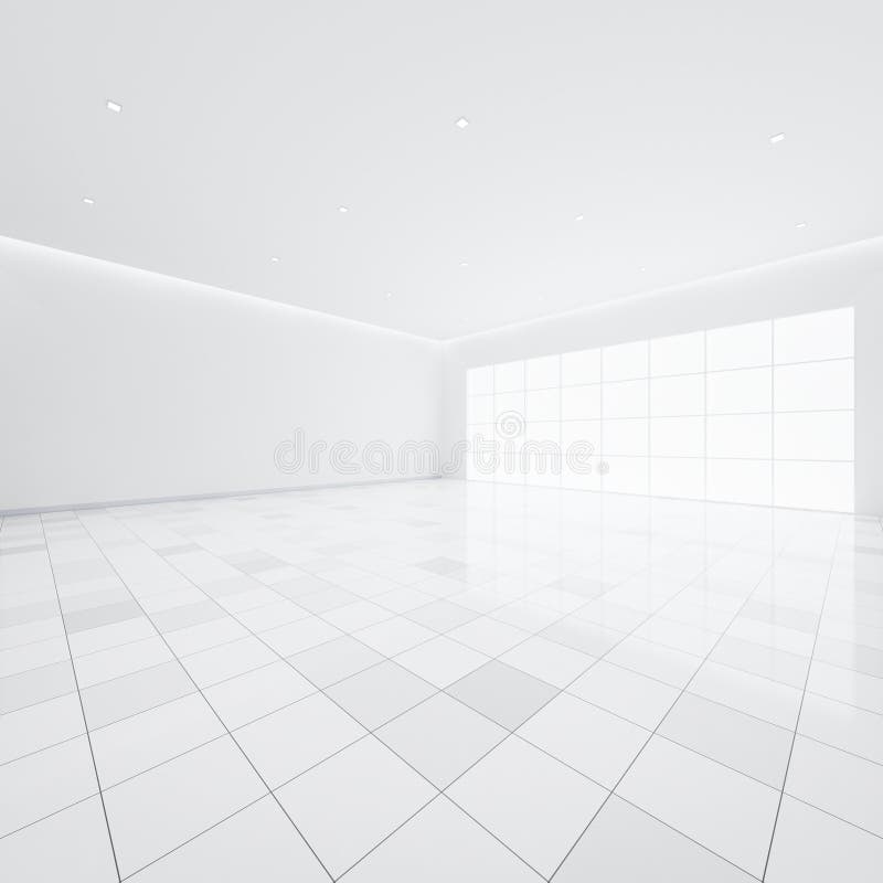 3d Rendering of Empty Room and Tile Floor for Background Stock ...