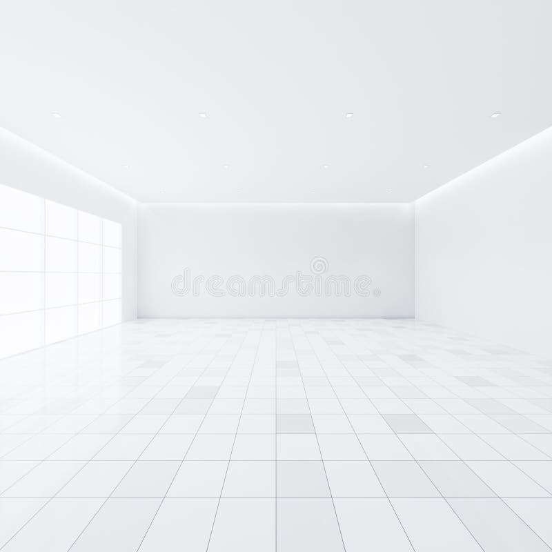 3d Rendering of Empty Room and Tile Floor for Background Stock ...