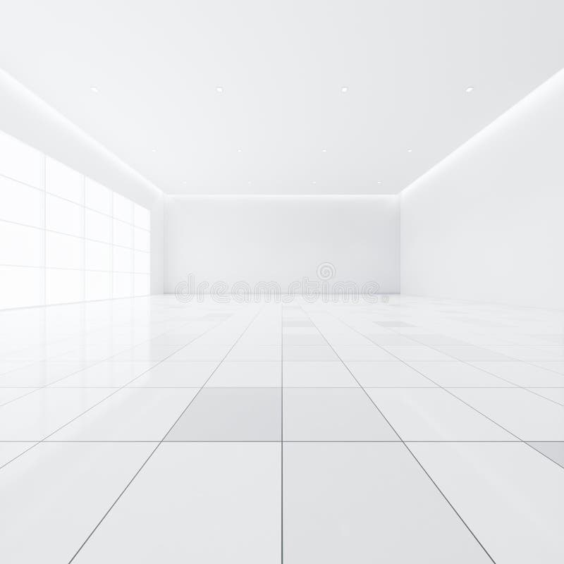 3d Rendering of Empty Room and Tile Floor for Background Stock ...