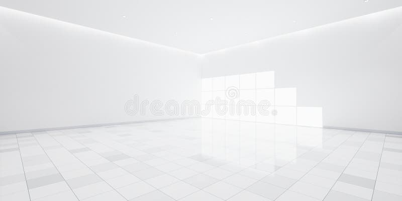3d Rendering of Empty Room and Tile Floor for Background Stock ...