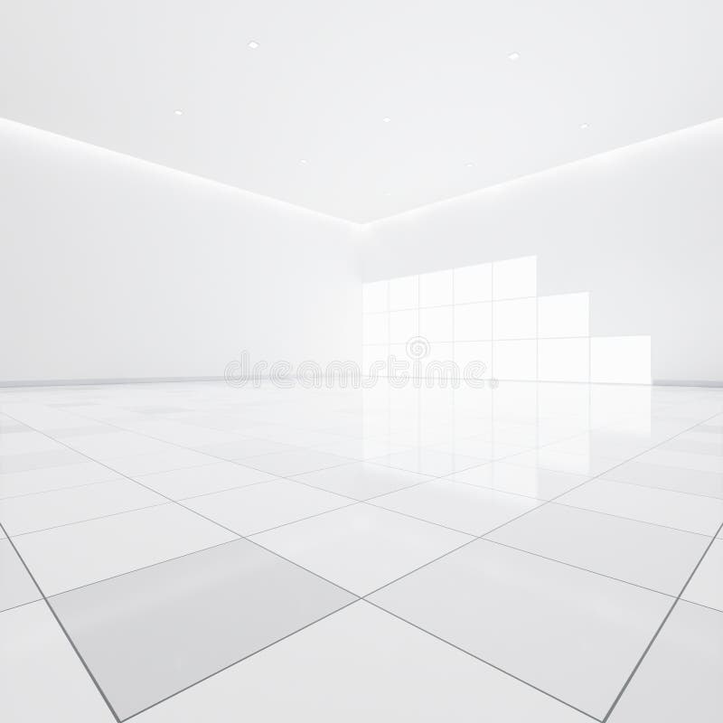 3d Rendering of Empty Room and Tile Floor for Background Stock ...