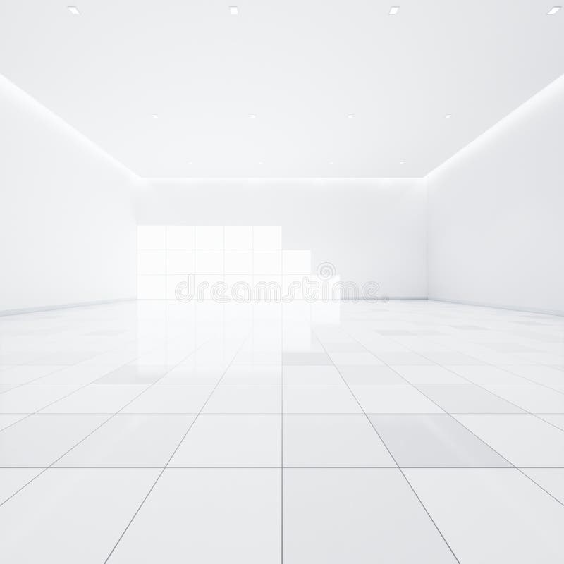 3d Rendering of Empty Room and Tile Floor for Background Stock ...