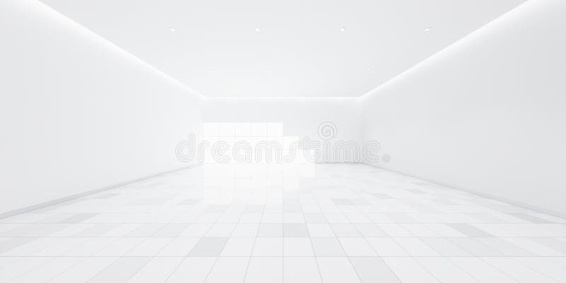 3d Rendering of Empty Room and Tile Floor for Background Stock ...