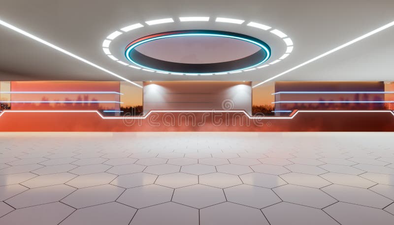 3d Rendering of Empty Space for Background Stock Illustration ...