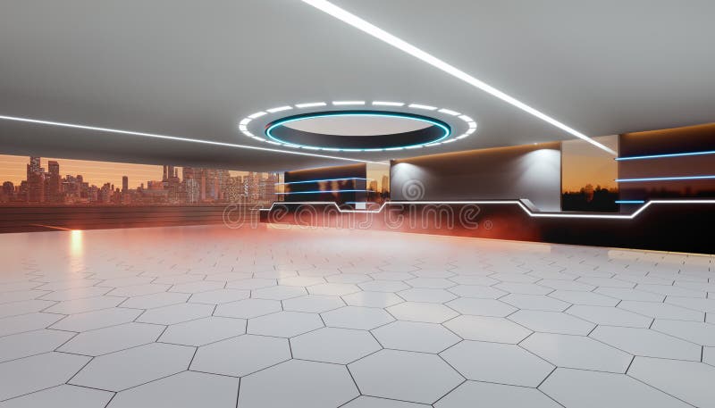 3d Rendering of Empty Space for Background Stock Illustration ...