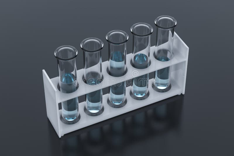Empty test tubes stock illustration. Illustration of wooden - 4239334