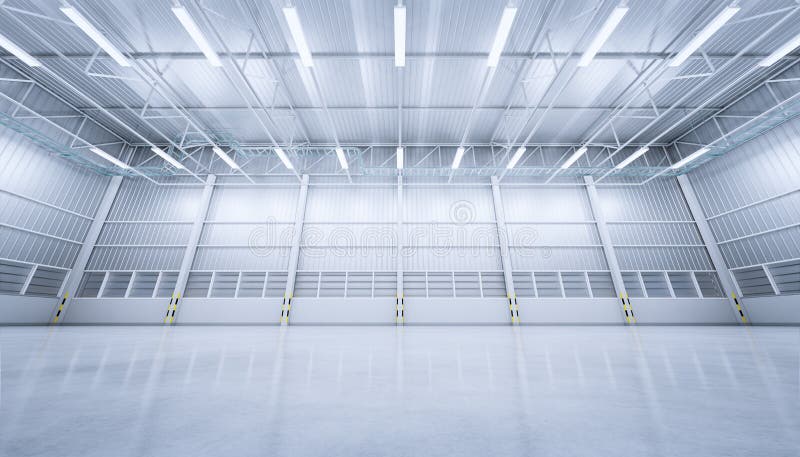 Empty Warehouse Background. Stock Image - Image of floor, background ...