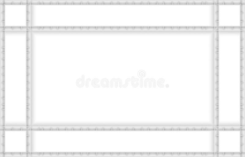 3d Rendering. Empty White Square Rectangle Paper Plate or Stage ...