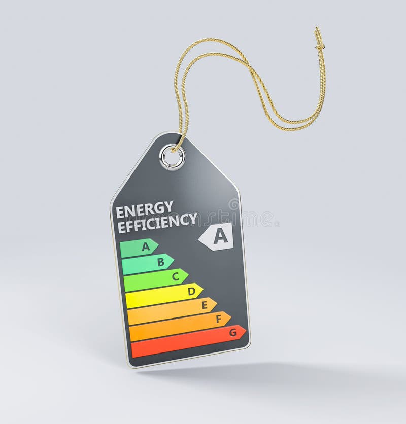 3d Rendering Of Energy Efficiency Concept With Energy Rating Chart ...