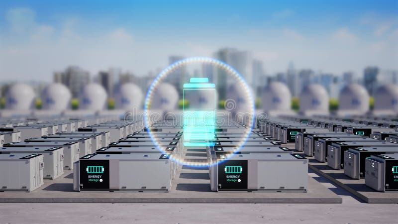 3d Rendering Energy Storage System or Battery Container Unit with ...