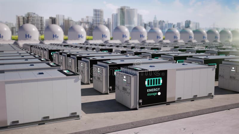 3d Rendering Energy Storage System or Battery Container Unit with ...
