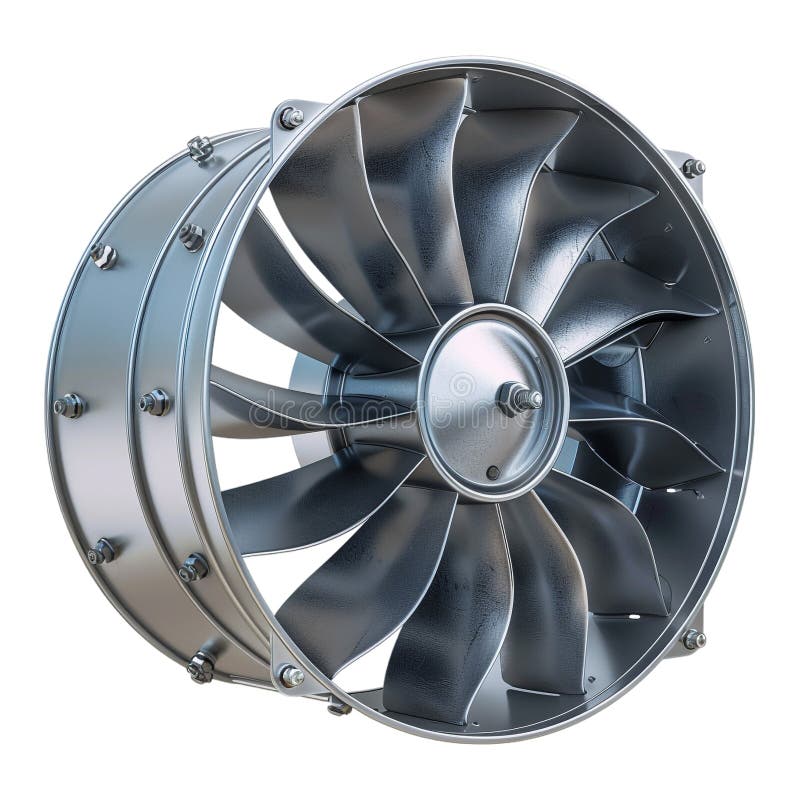 3D Rendering of a Engine Fan on Transparent Background - Ai Generated ...