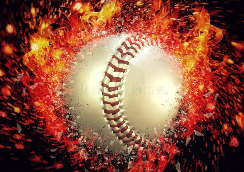 Flaming Baseball Stock Illustrations – 269 Flaming Baseball Stock ...