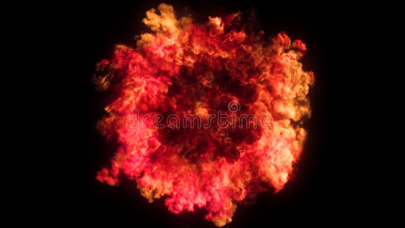 3D Rendering of Explosion, Smoke, Effect Shock Wave and Diverging Waves ...
