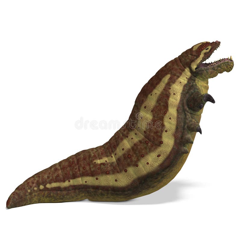 3D-illustration of a Extinct Dinosaur Worm. Isolated Rendering Object ...