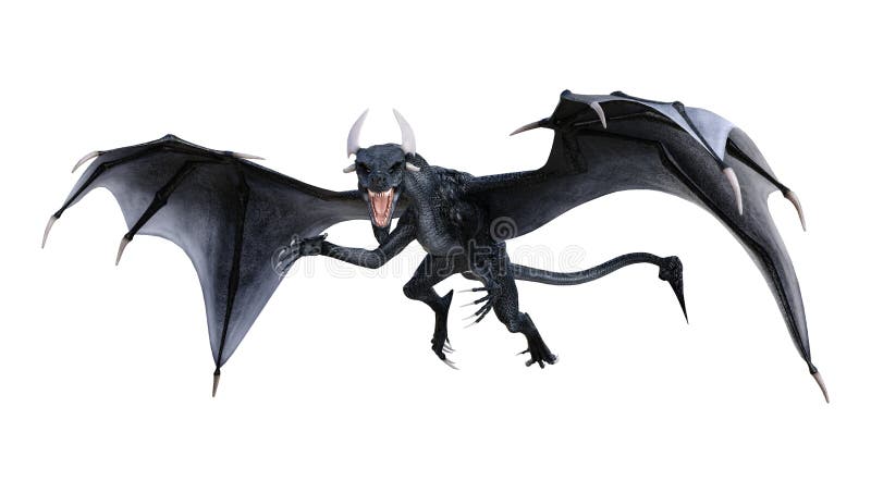 3D Rendering Fairy Tale Dragon on White Stock Illustration ...