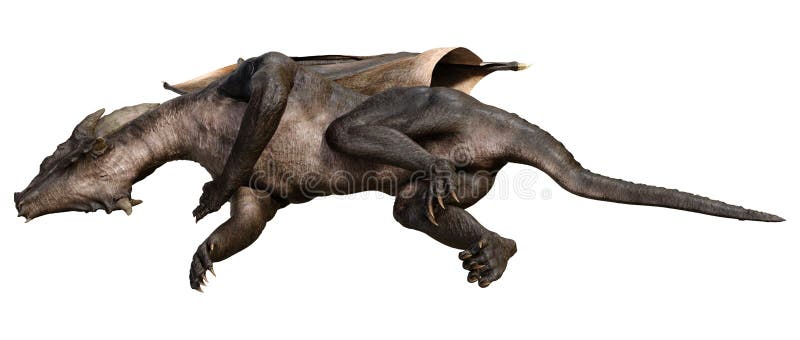 3D Rendering Fairy Tale Dragon on White Stock Illustration ...