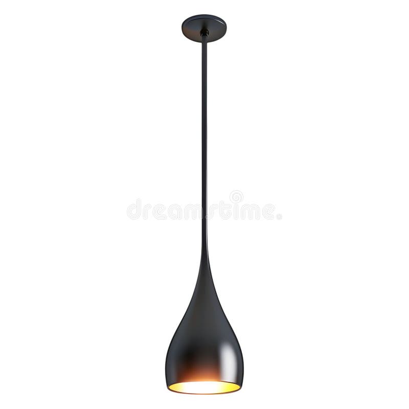 3D Rendering of a Fancy Light Lamp with Bulb on Transparent Background ...