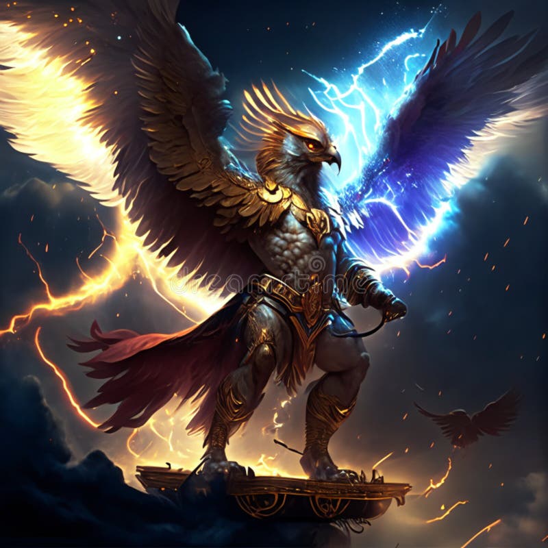 3D Rendering of a Fantasy Alien Creature with Wings and a Shield ...