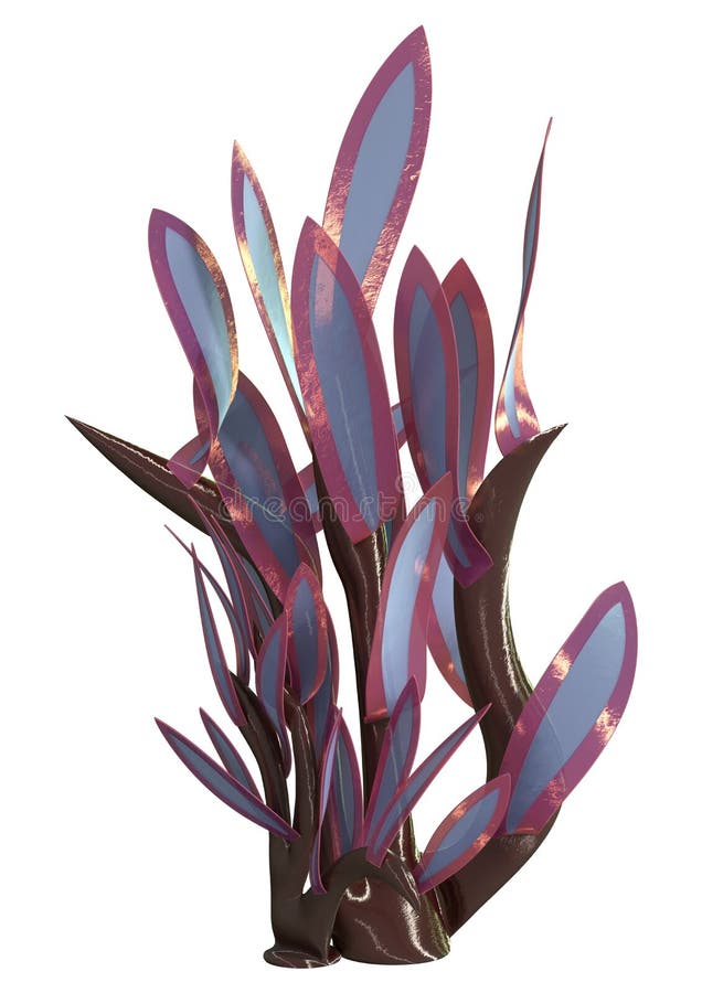 3D Rendering Alien Plant on White Stock Illustration - Illustration of ...