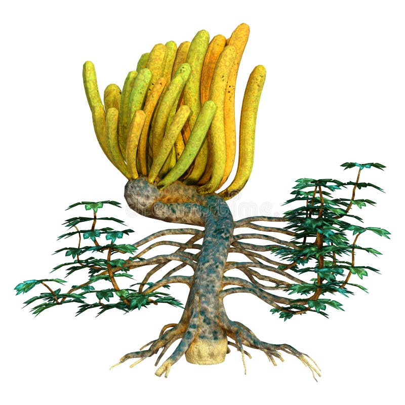 3D Rendering Alien Plant on White Stock Illustration - Illustration of ...