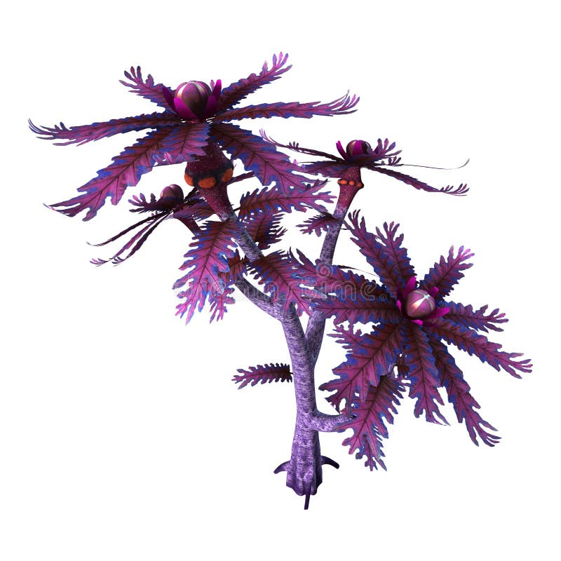 3D Rendering Alien Plant on White Stock Illustration - Illustration of ...