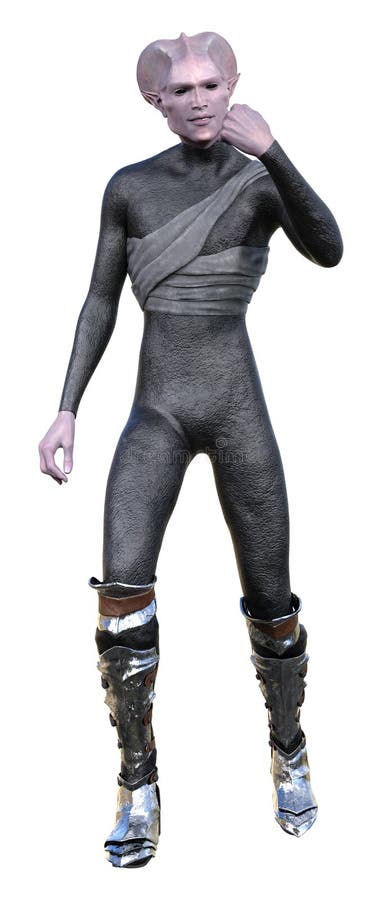 3D Rendering Fantasy Alien on White Stock Illustration - Illustration ...