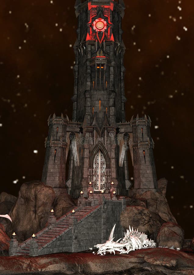 Black Tower stock vector. Illustration of city, ruin - 47670869